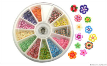 Fimo Nail Art Designs and Ideas - Funky Colour